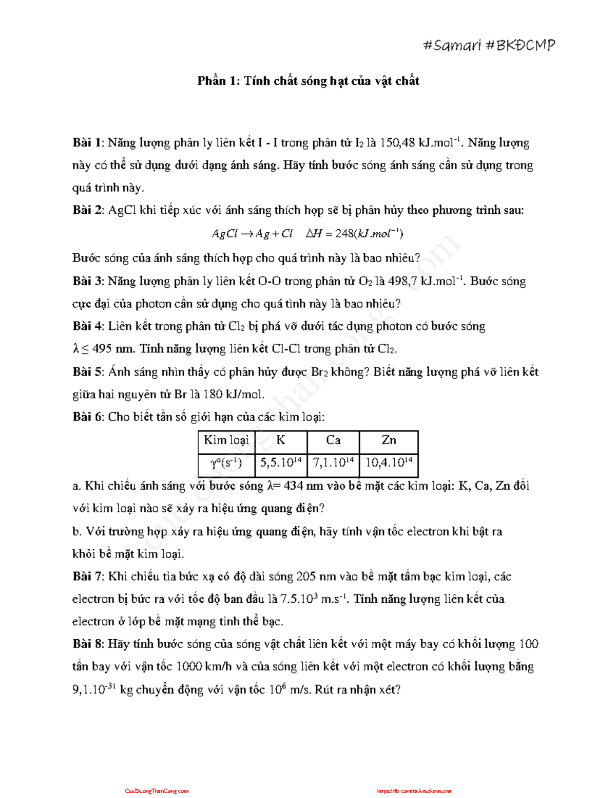 Hoa-dai-cuong bt-song-hat-cua-vat-chat - hoa dai cương back khoa ch1018 - Hóa học đại cương ...