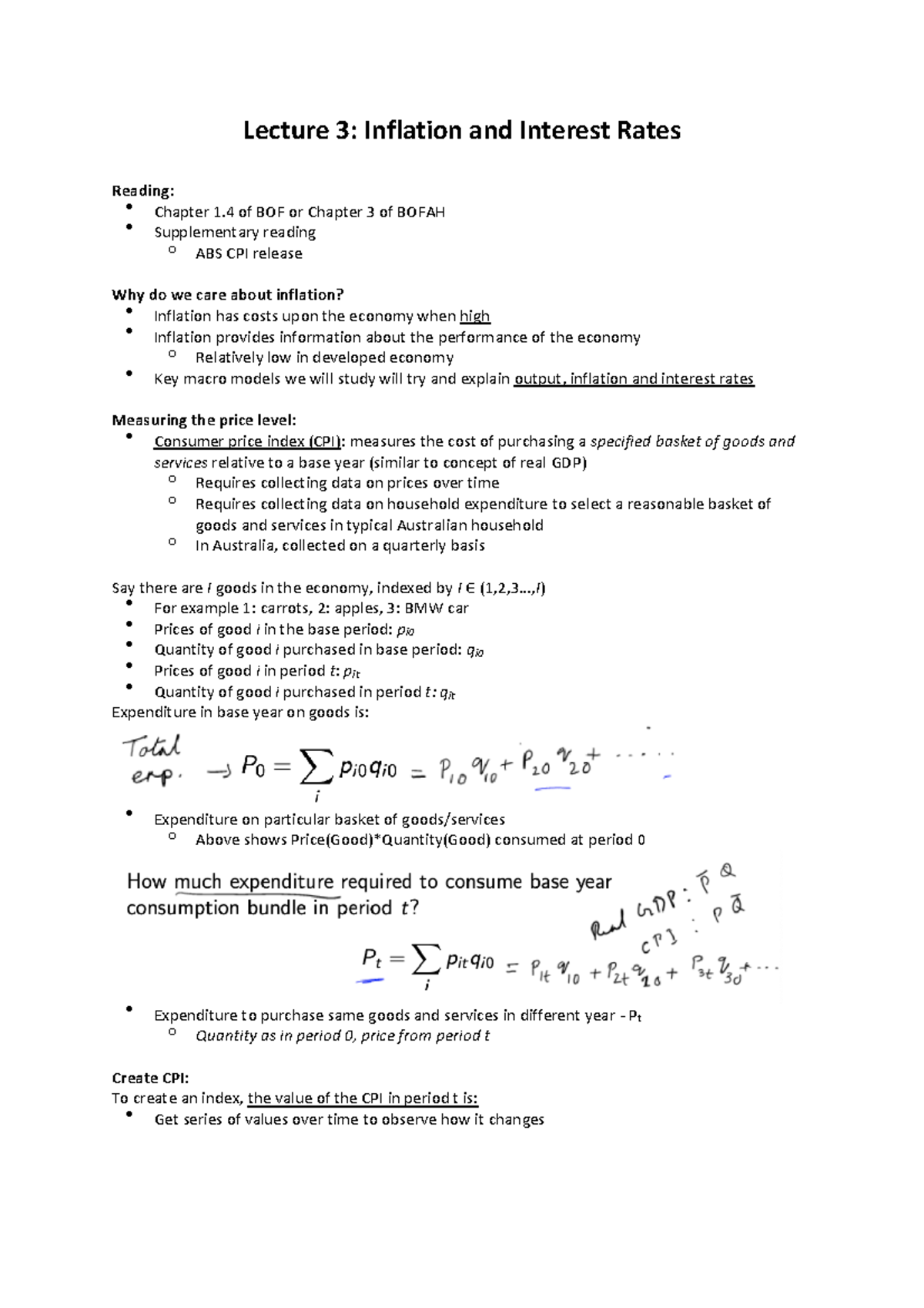 Lecture 3 Inflation and Exports - Warning: TT: undefined function: 32 Warning: TT: undefined ...