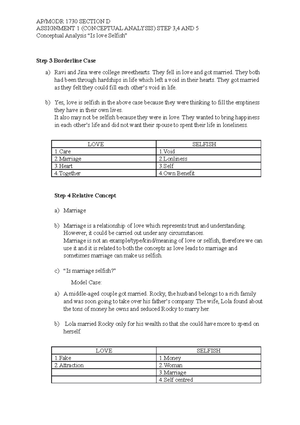 Modr 1730 step 3,4 and 5 - conceptual analysis homework assignment steps 3,4AND5 - AP/MODR 1730 ...