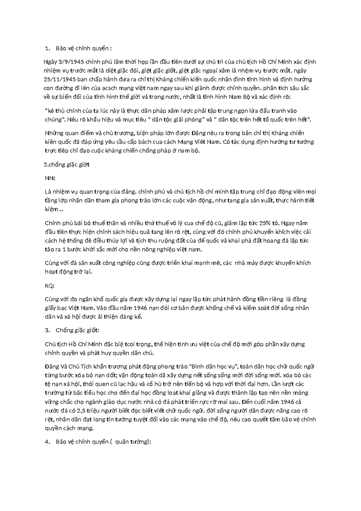Chống giăc đói - ASDFGHJK - Bảo vệ chính quyển : Ngày 3/9/1945 chính ...
