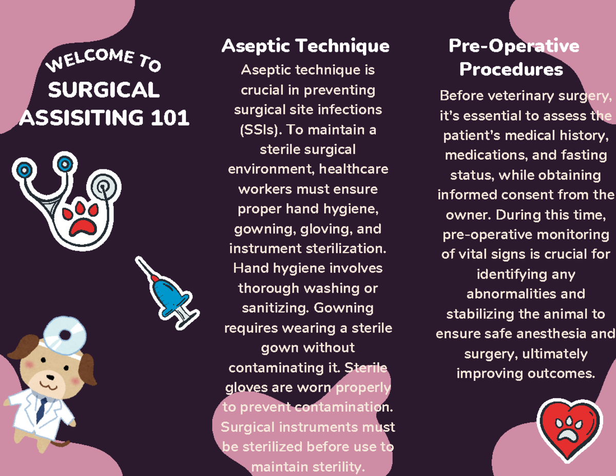 Surgical Assisting Brochure - Aseptic technique is crucial in ...