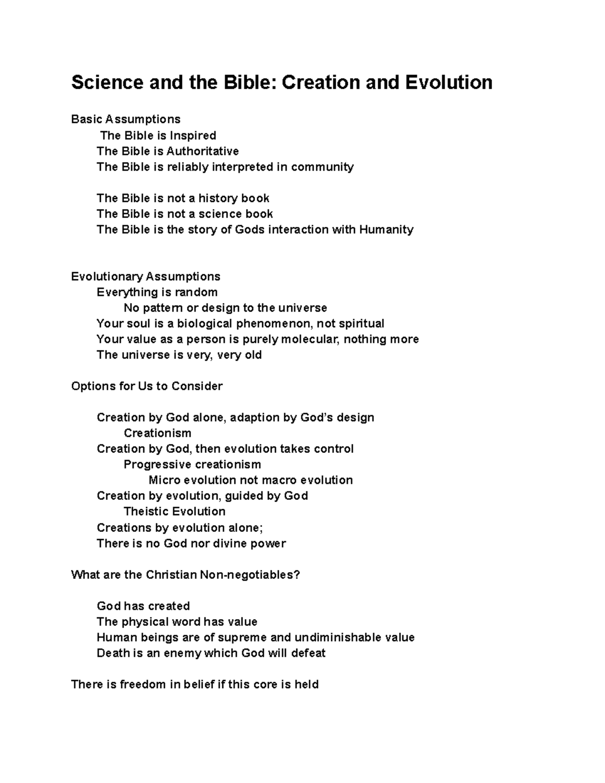 Science and the Bible - Studocu