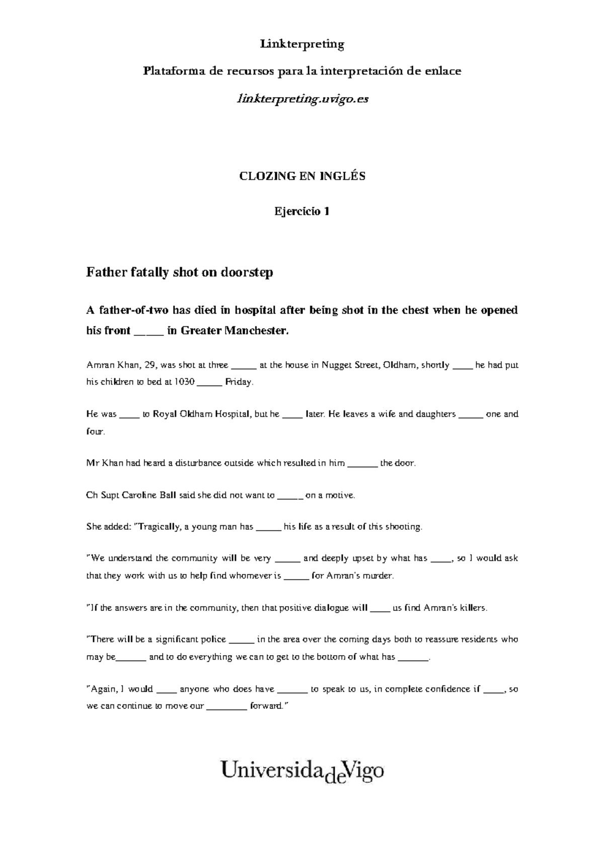 Clozing EN 1 - practice material - Linkterpreting Plataforma de ...