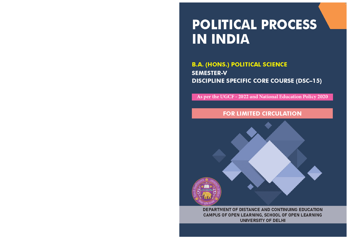 Political Process IN India - POLITICAL PROCESS IN INDIA B. (HONS ...