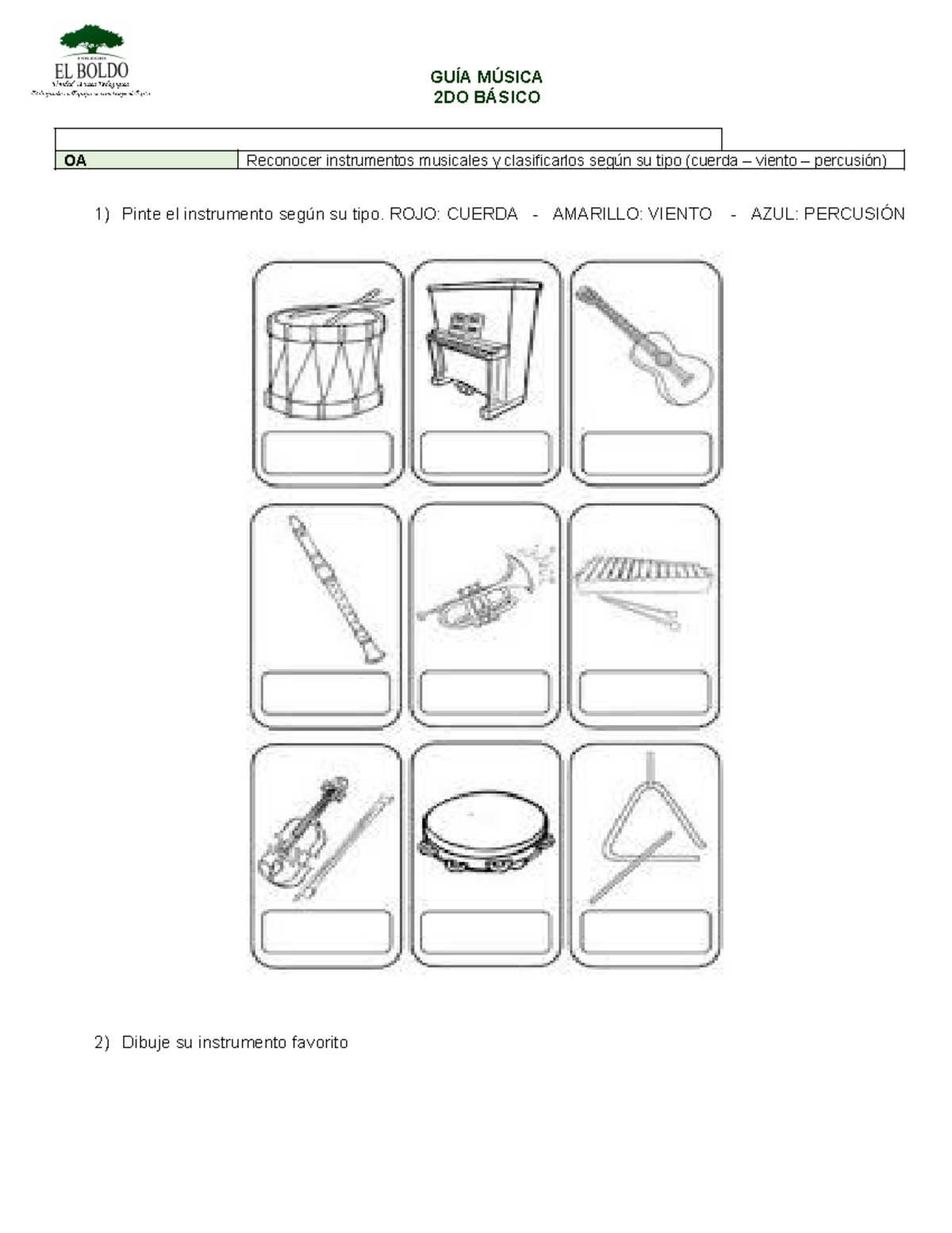 Guía 2do básico - Lenguaje y comunicaicón - GUÍA MÚSICA 2DO BÁSICO OA ...