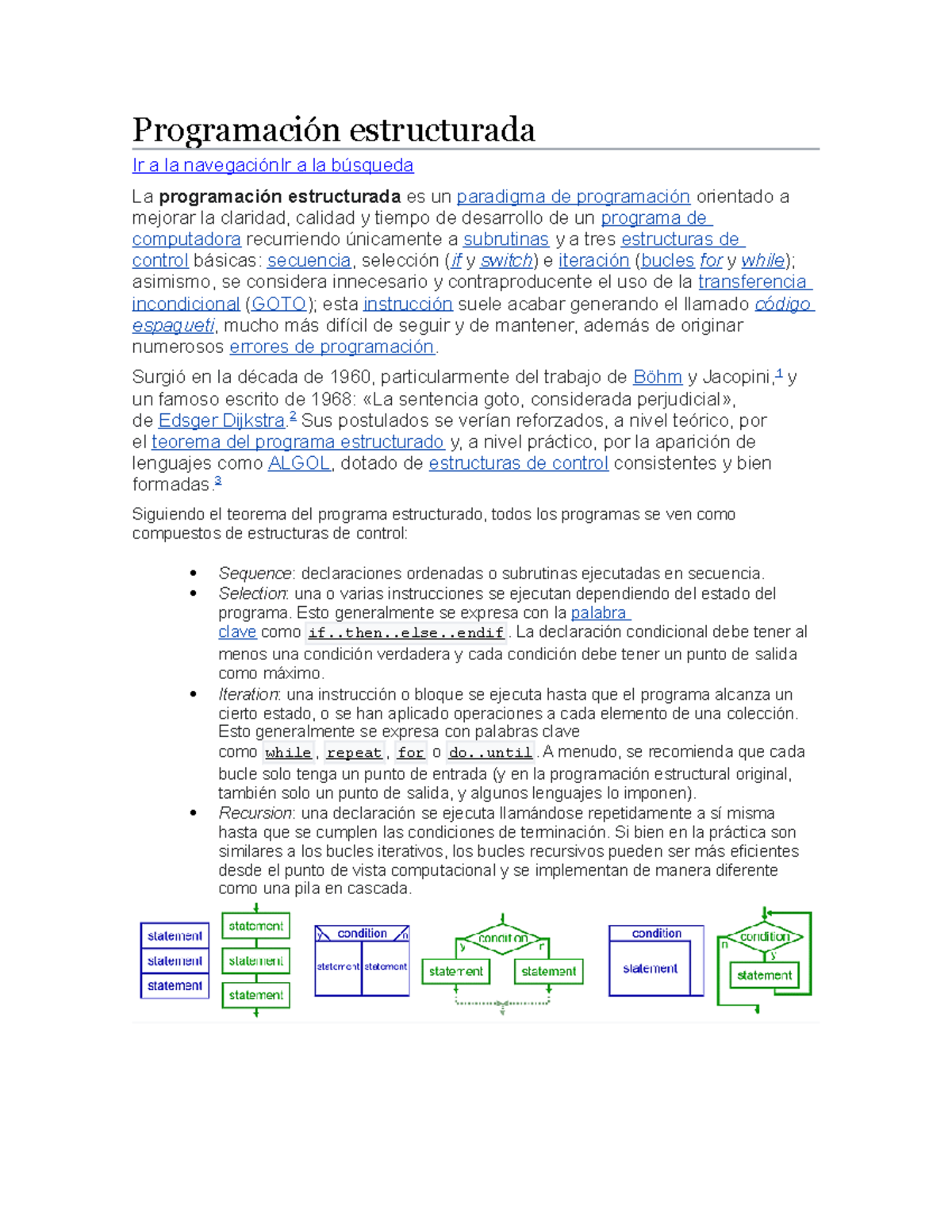 Programación estructurada - Surgió en la década de 1960 ...