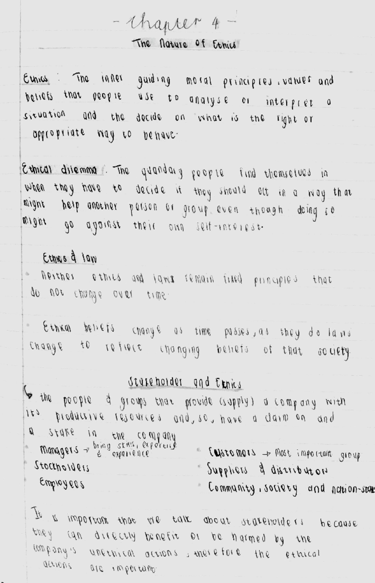 Chapter 4 OBS 114 - Summary Business management - OBS 114 - Studocu