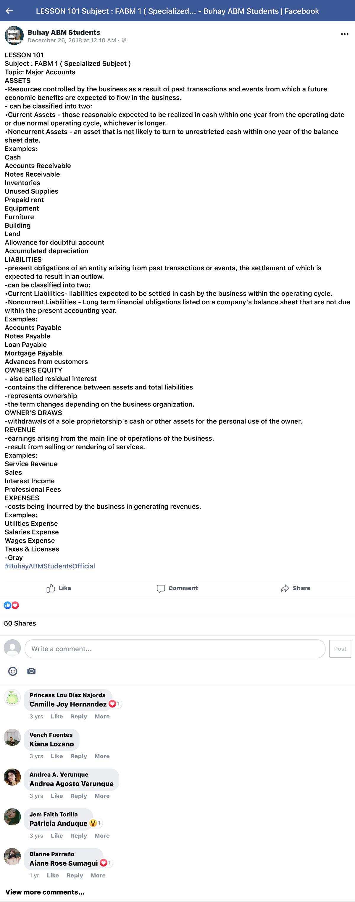 Lesson 101 Subject FABM 1 ( Specialized... - Buhay ABM Students ...