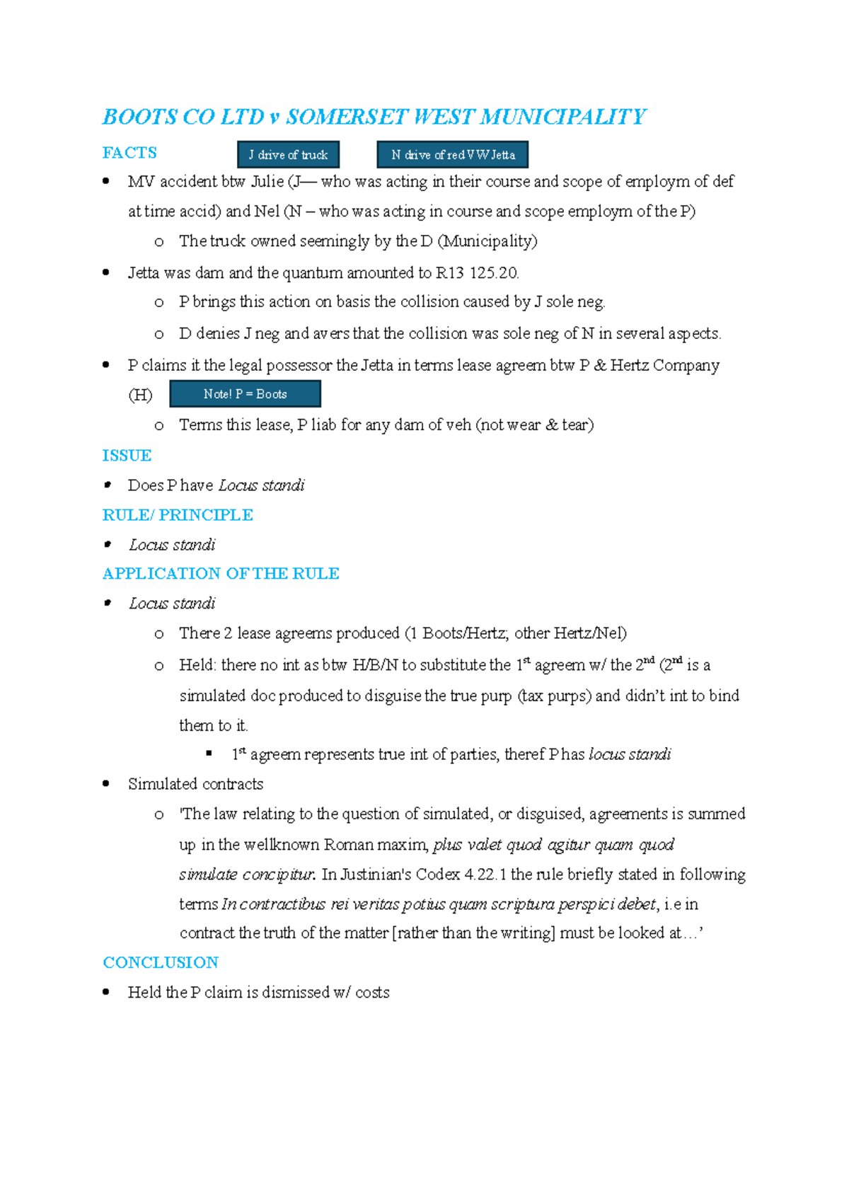 Boots AND Roshcon - BOOTS CO LTD v SOMERSET WEST MUNICIPALITY FACTS MV ...