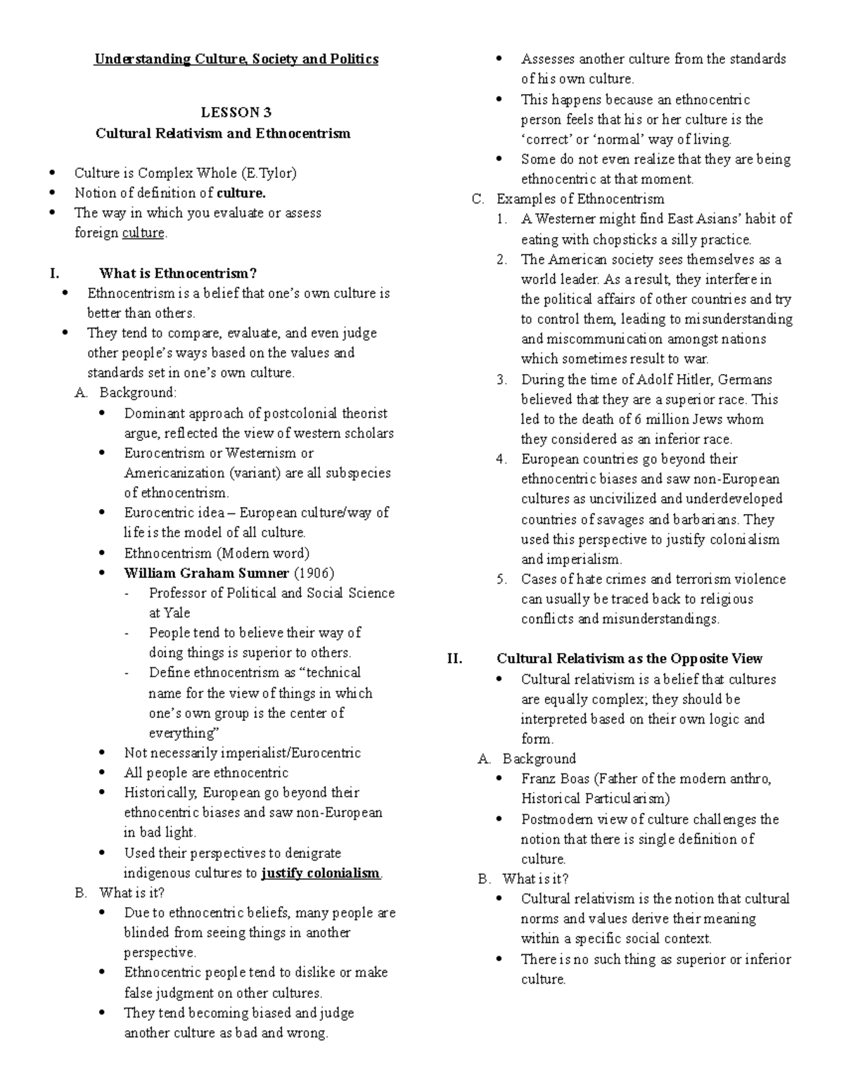 UCSP Lesson 3 Handout - Understanding Culture, Society and Politics ...