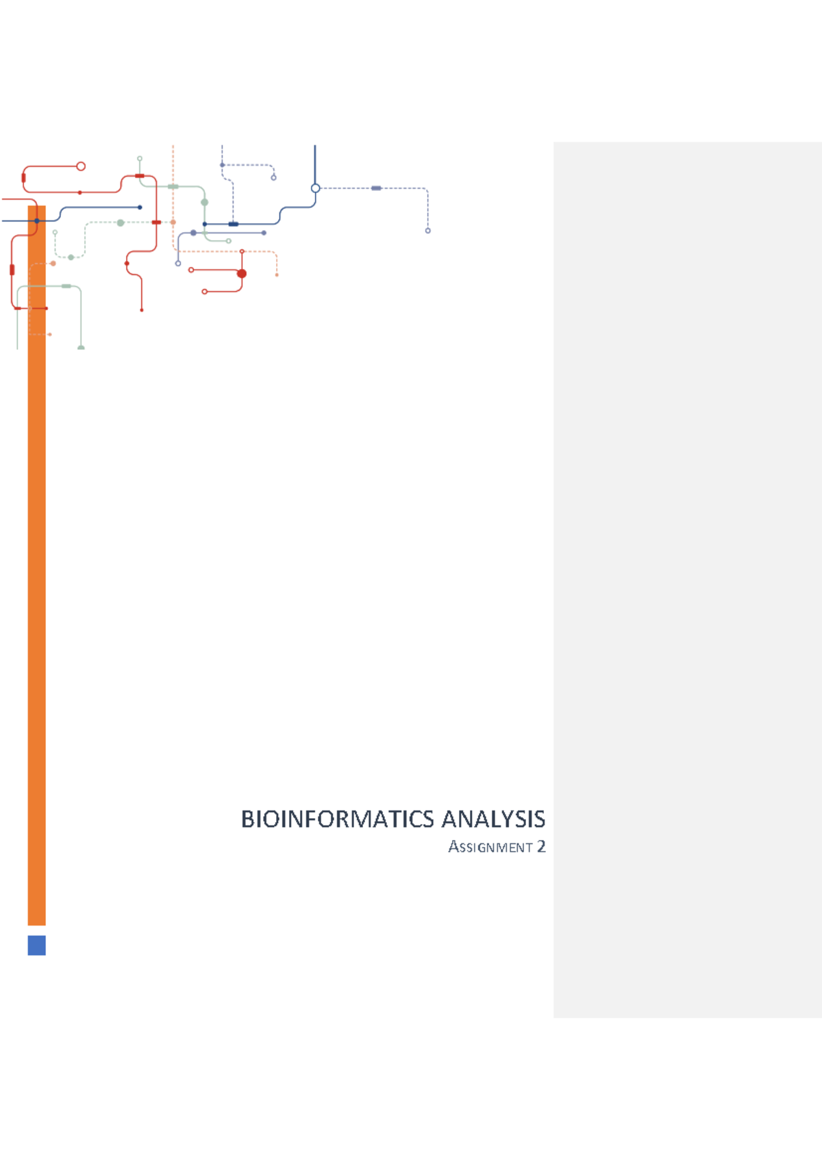 Example Assignment -2 - 2020 - BIOINFORMATICS ANALYSIS ASSIGNMENT 2 Table of Contents Executive ...