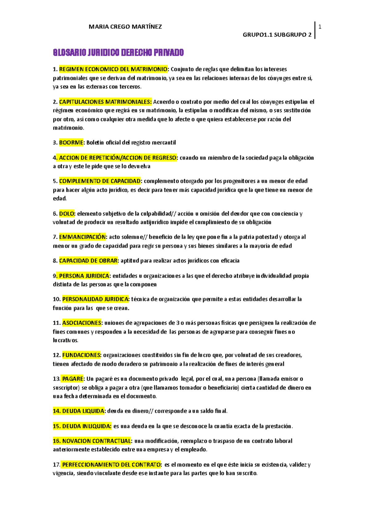 Glosario Juridico Derecho Privado - MARIA CREGO MARTÍNEZ GRUPO1 ...