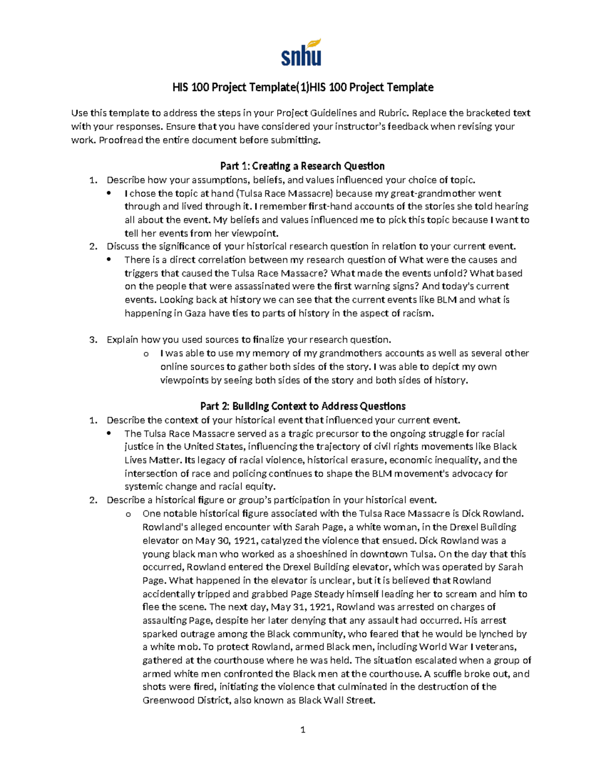 HIS 100 Project Template - HIS 100 Project Template(1)HIS 100 Project ...