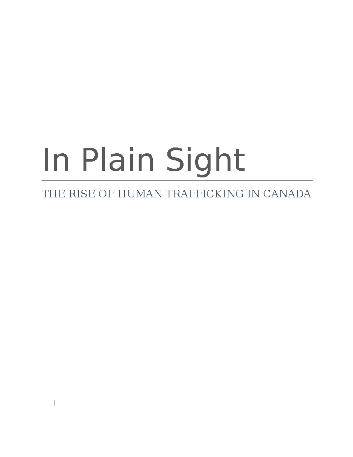 In Plain Sight Draft 2 - includes stastics, legal analysis and ...