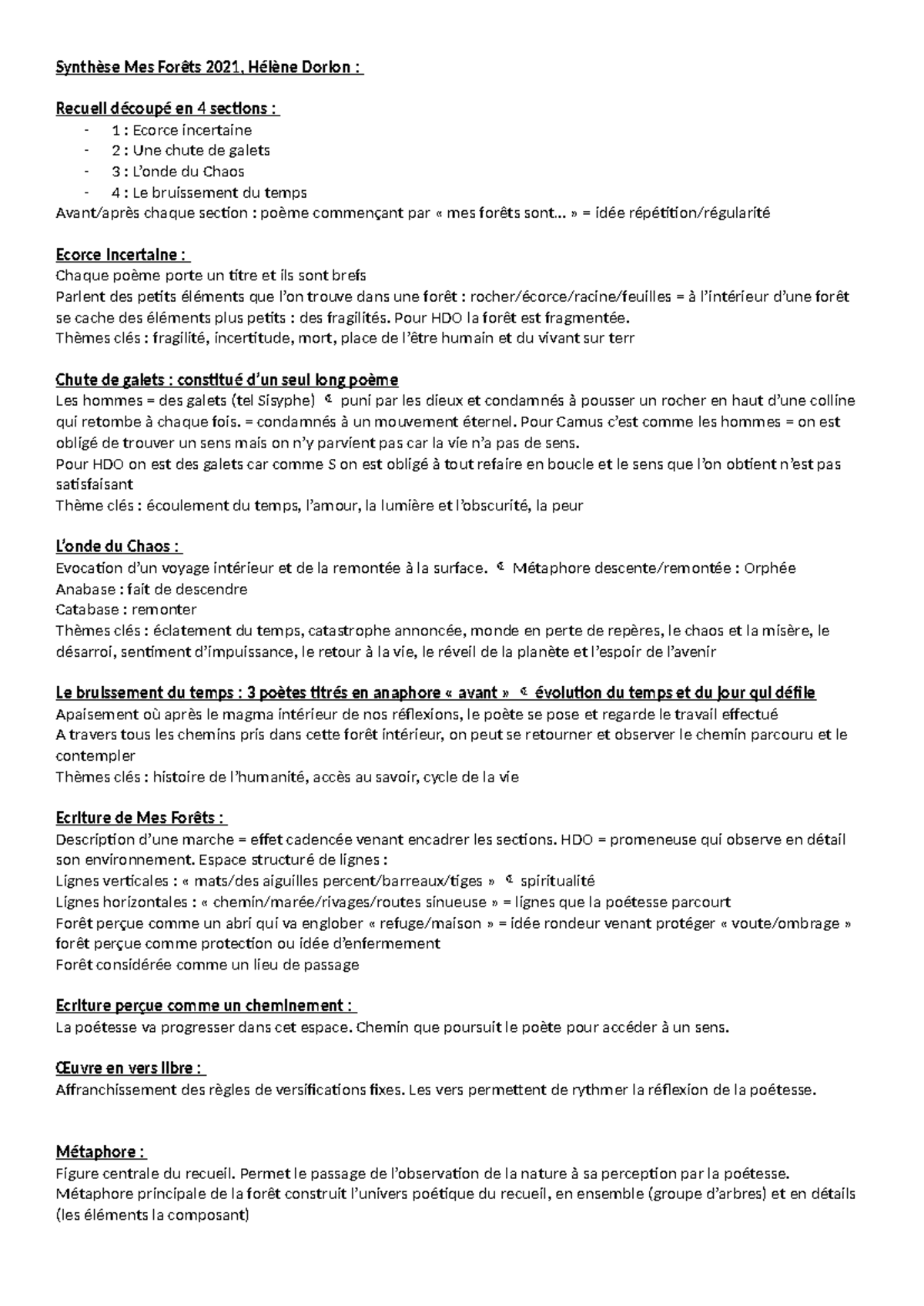 Synthèse Mes Forêts 2021 fiche - Synthèse Mes Forêts 2021, Hélène ...