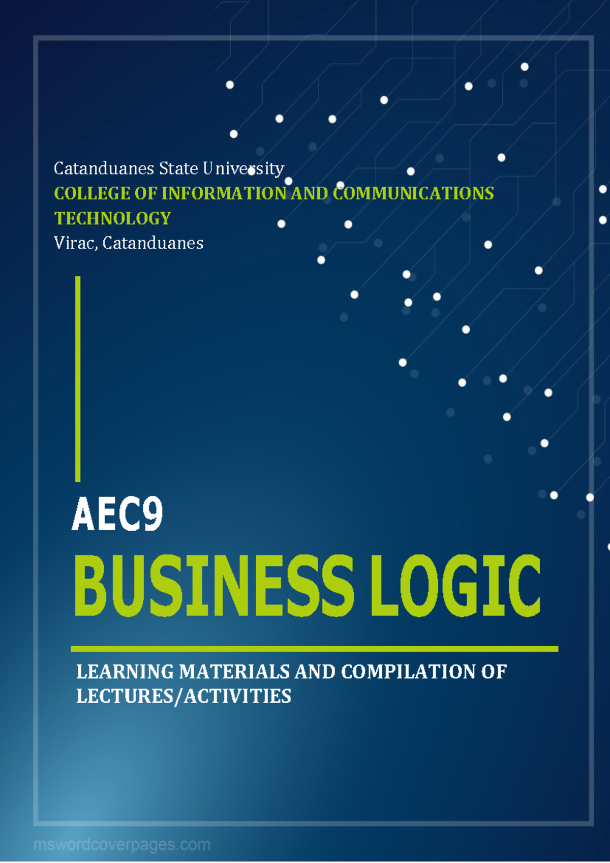 Chapter 3 Module AEC9 Business Logic - Catanduanes State University ...