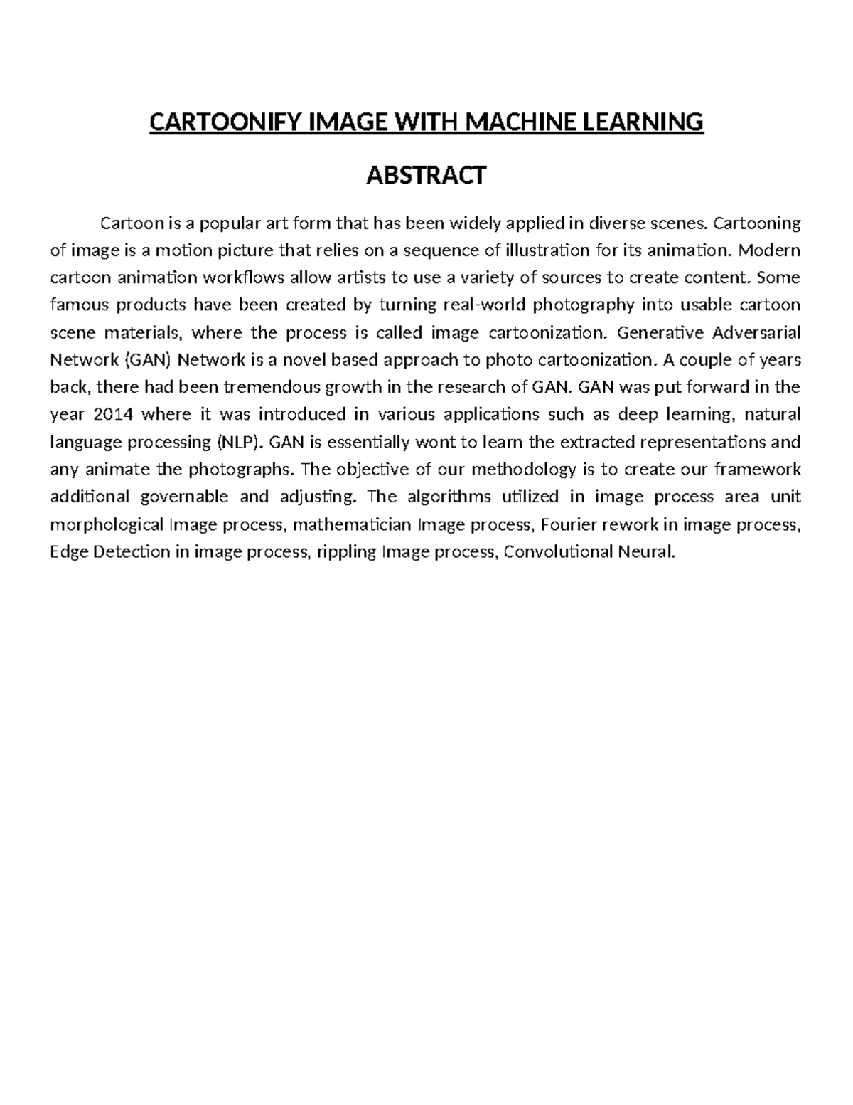 Cartoonify Image Abstract - CARTOONIFY IMAGE WITH MACHINE LEARNING ...