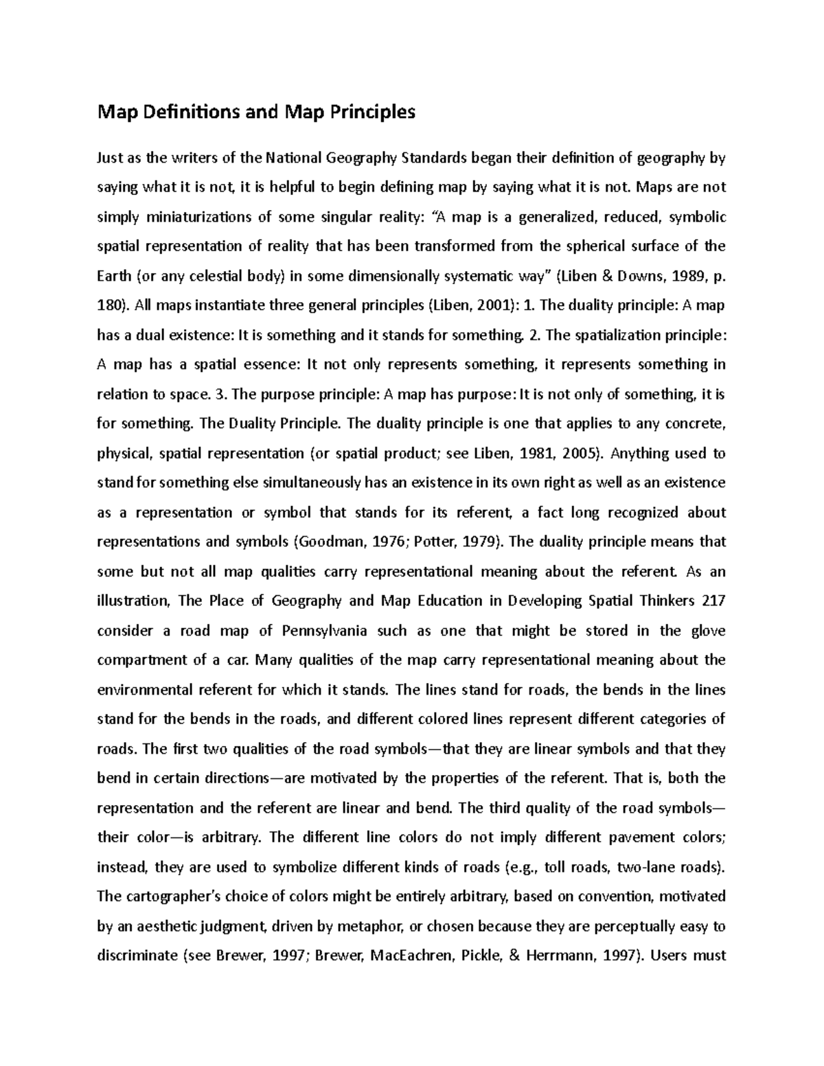 Map Definitions and Map Principles - Maps are not simply ...