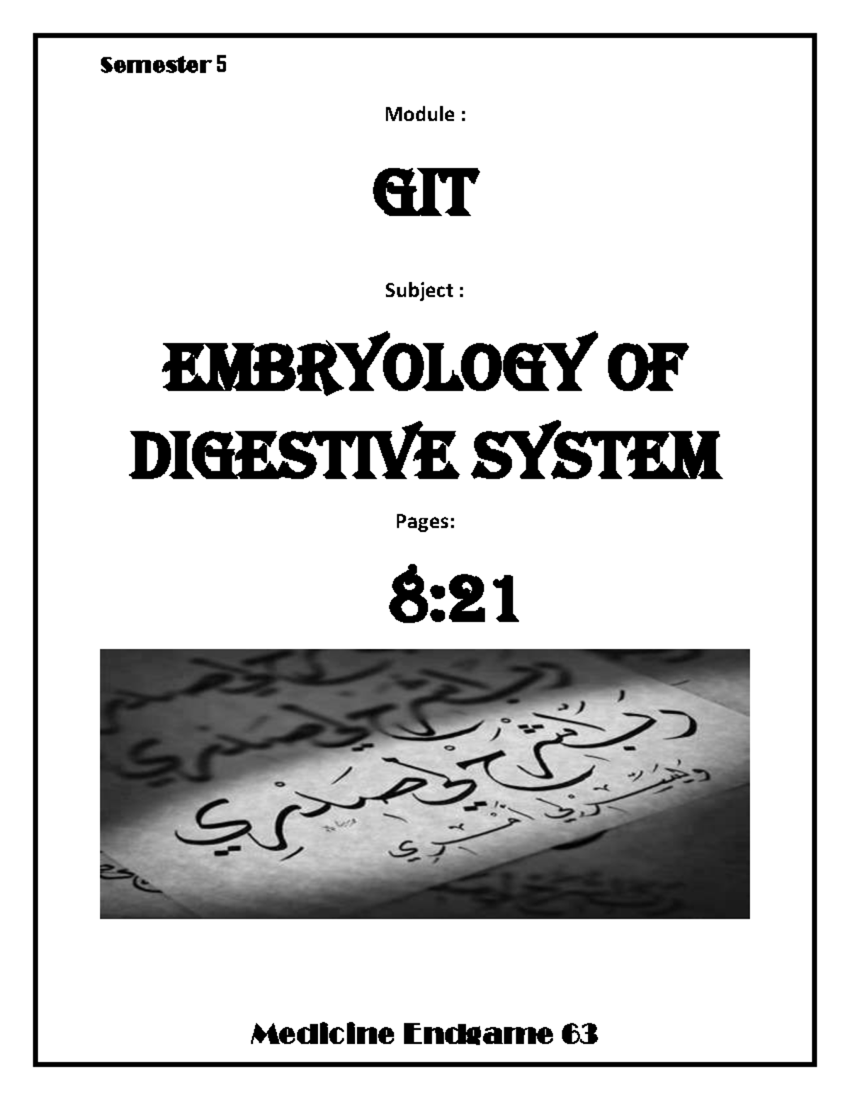 Embryology OF Digestive System - Module : git Subject : Embryology of ...
