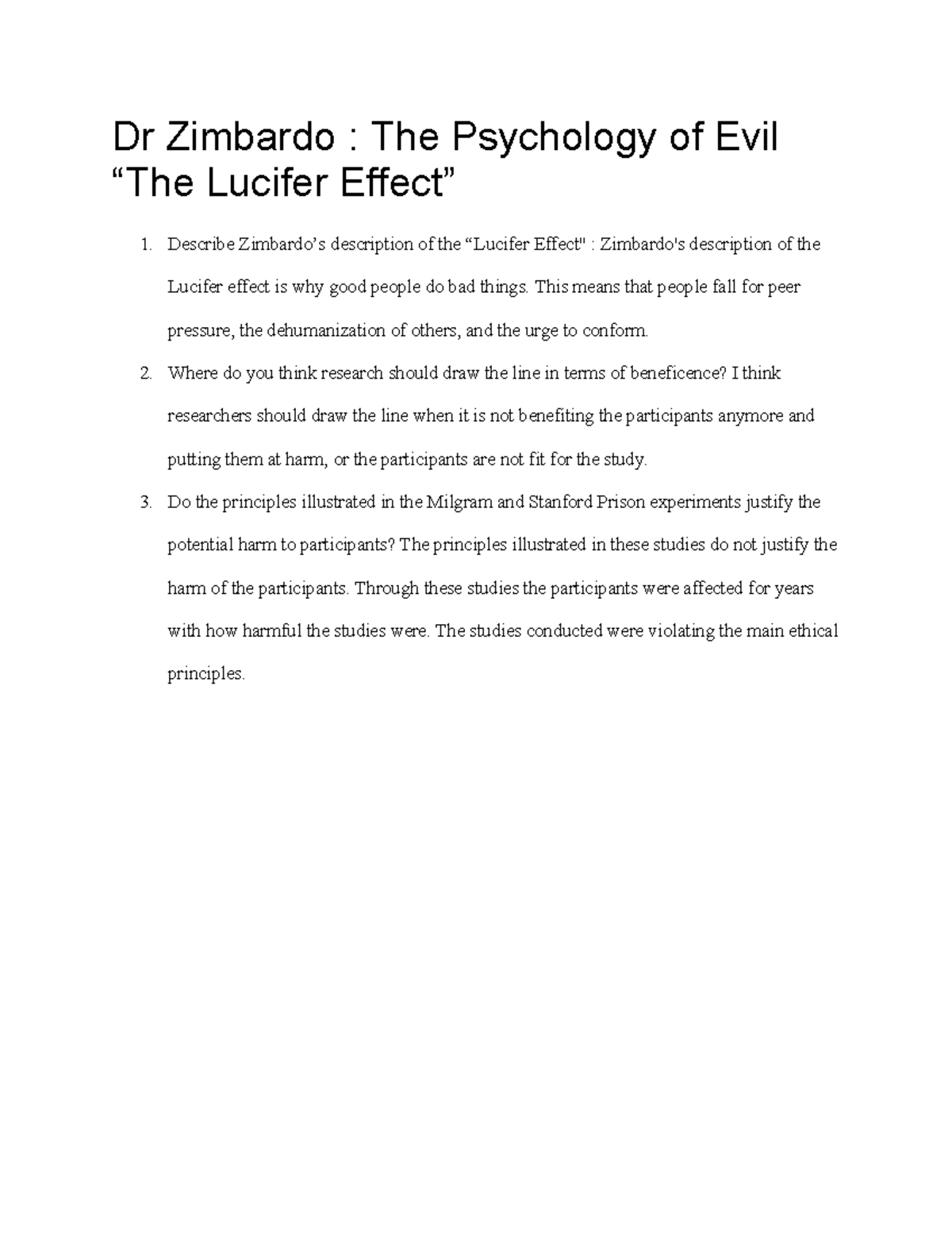 Ted Talk Extra Credit - Dr Zimbardo : The Psychology of Evil “The ...