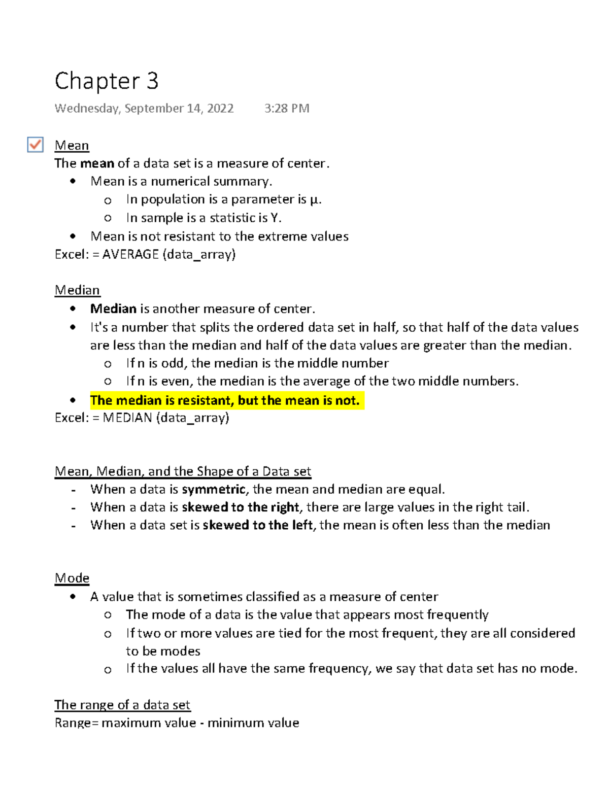 MATH 220 Chapter 3 Moz Mean The Mean Of A Data Set Is A Measure Of