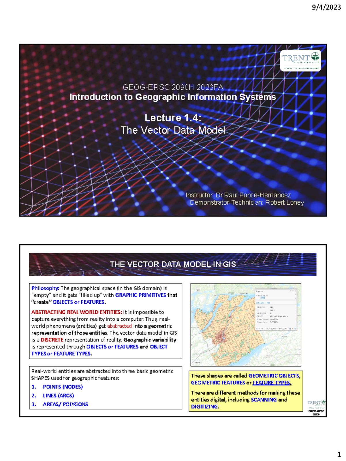 Lect 1.4 Vector Data Model - GEOG-ERSC 2090H 2023FA Introduction to ...
