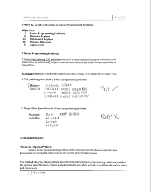Math 123 lesson 11 - The main objective of this module is to introduce ...