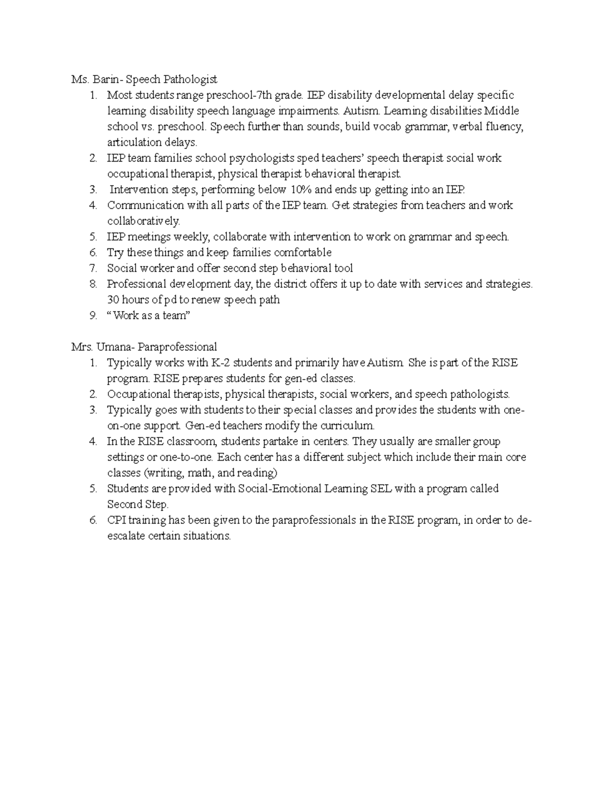 Interview Notes - EDU-330 - GCU - Studocu
