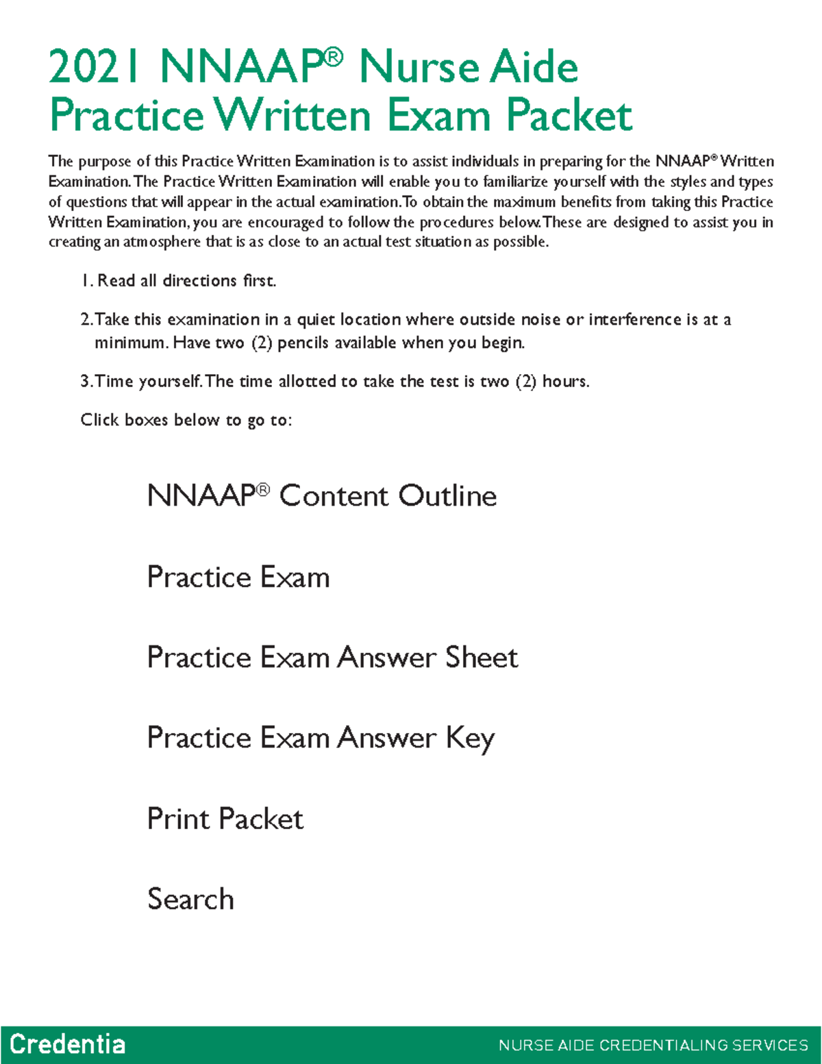 Nnaap Written Practice Exam - 2021 NNAAP ® Nurse Aide Practice Written ...