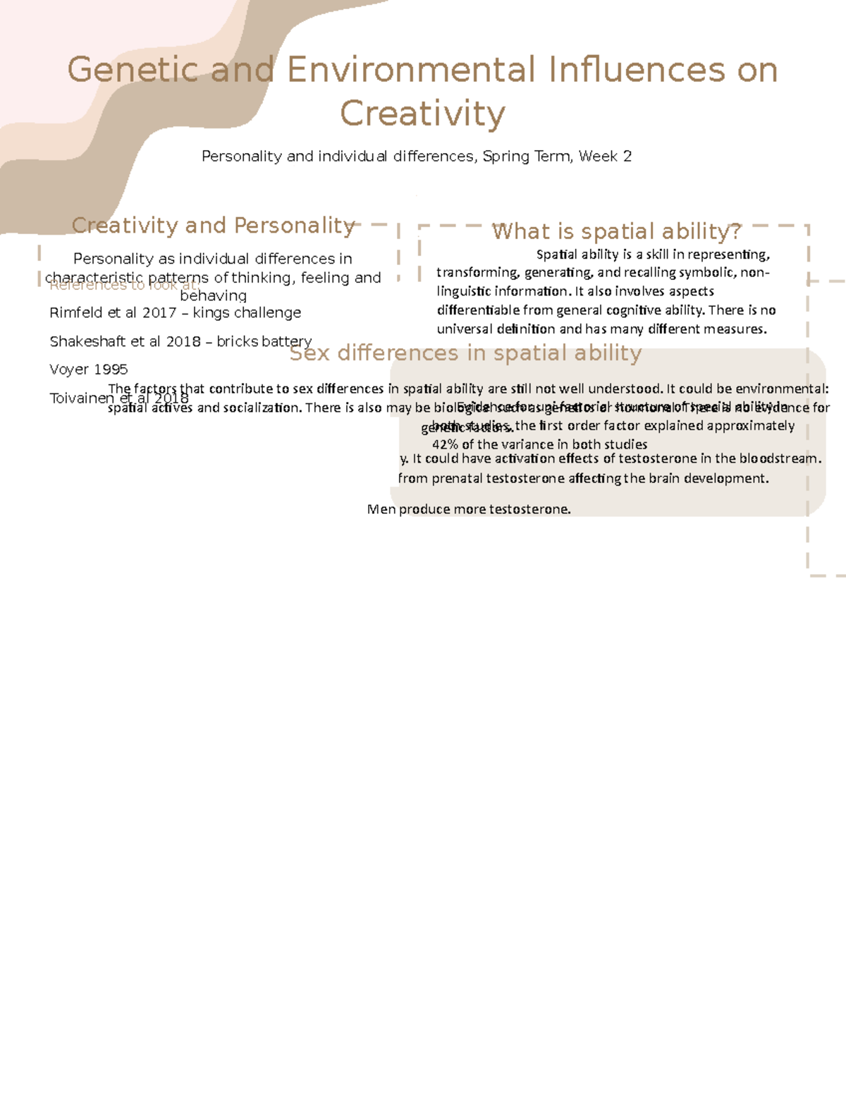 netic and Environmental Influences on Creativity - Genetic and ...