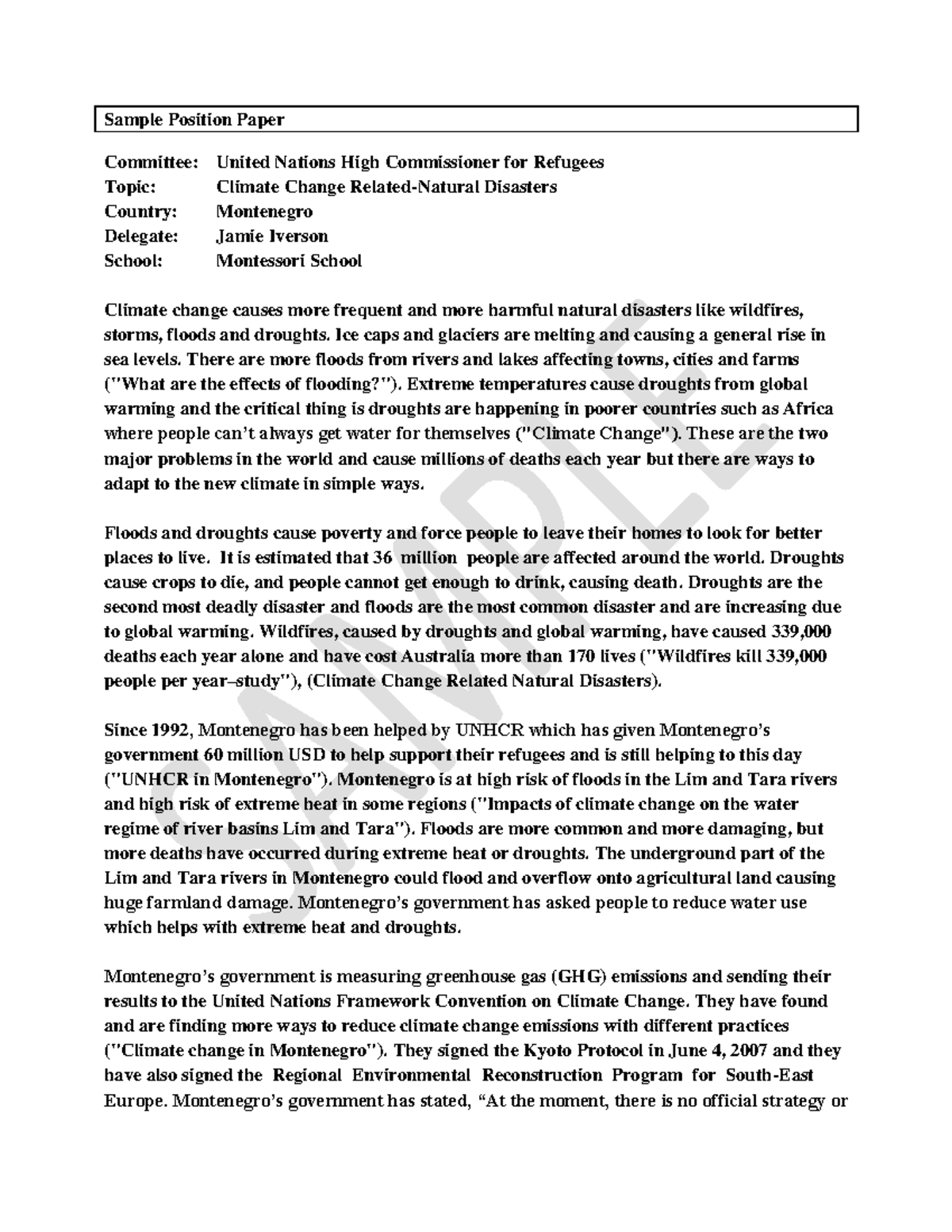 Sample-Position-Paper - Sample Position Paper Committee: United Nations ...