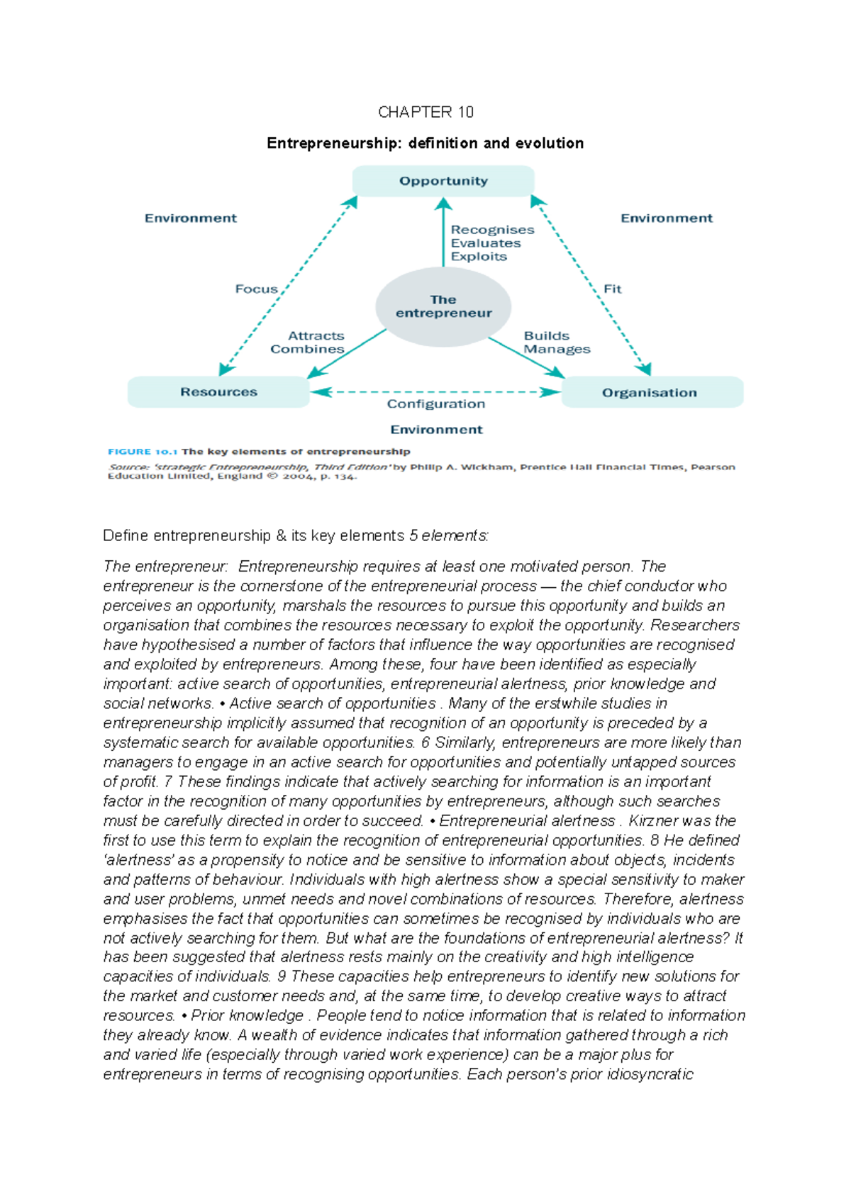 Chapter 10 - CHAPTER 10 Entrepreneurship: definition and evolution ...