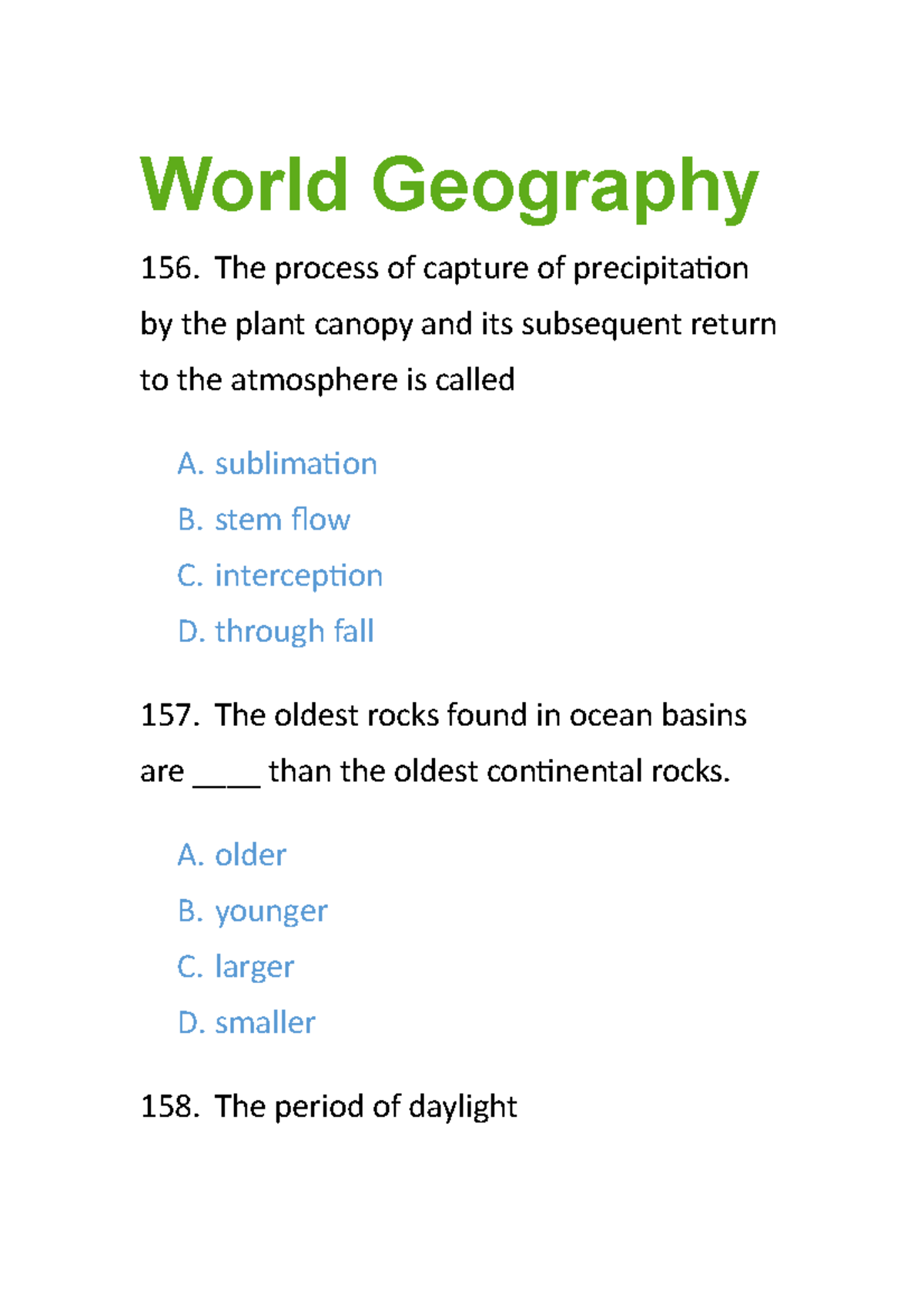 World Geography work43 - World Geography The process of capture of ...
