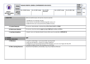 Detailed Lesson Plan - Electrical Charging Processes - GRADE 7 DETAILED ...