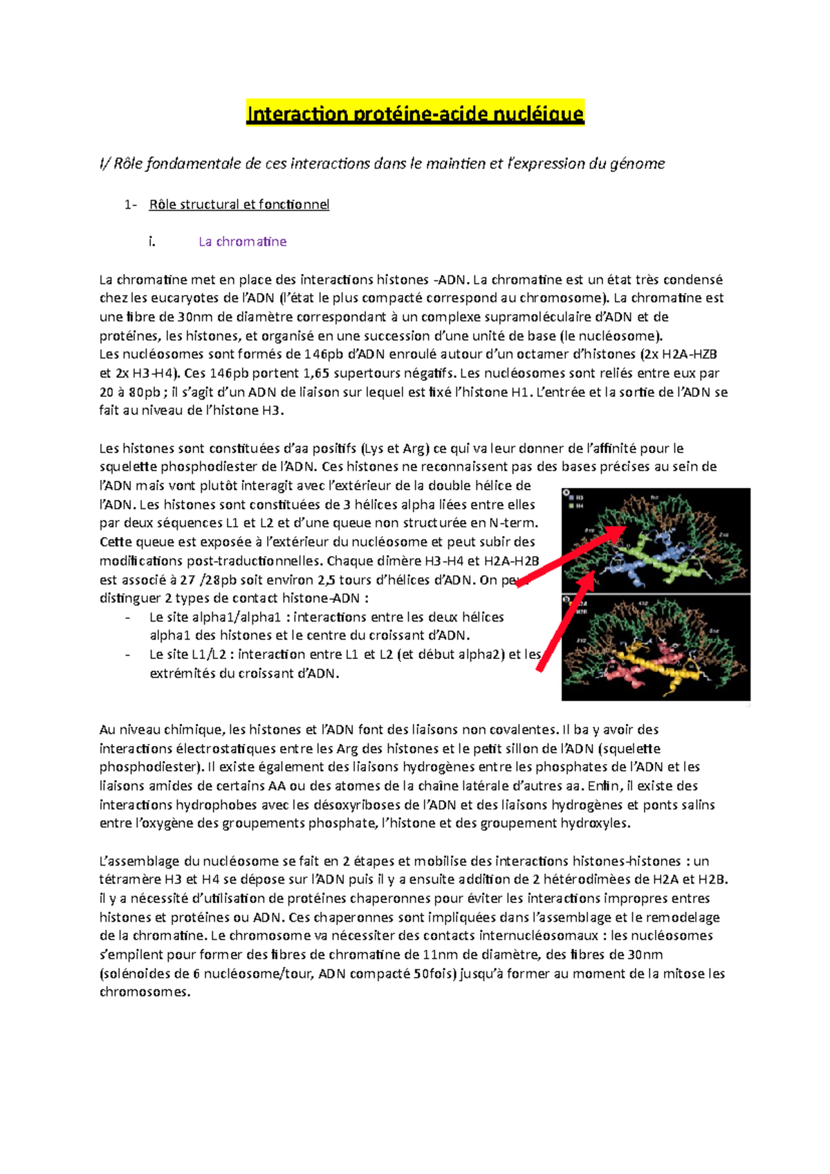 Interaction protéine Doublet - Interaction protéine-acide nucléique I ...