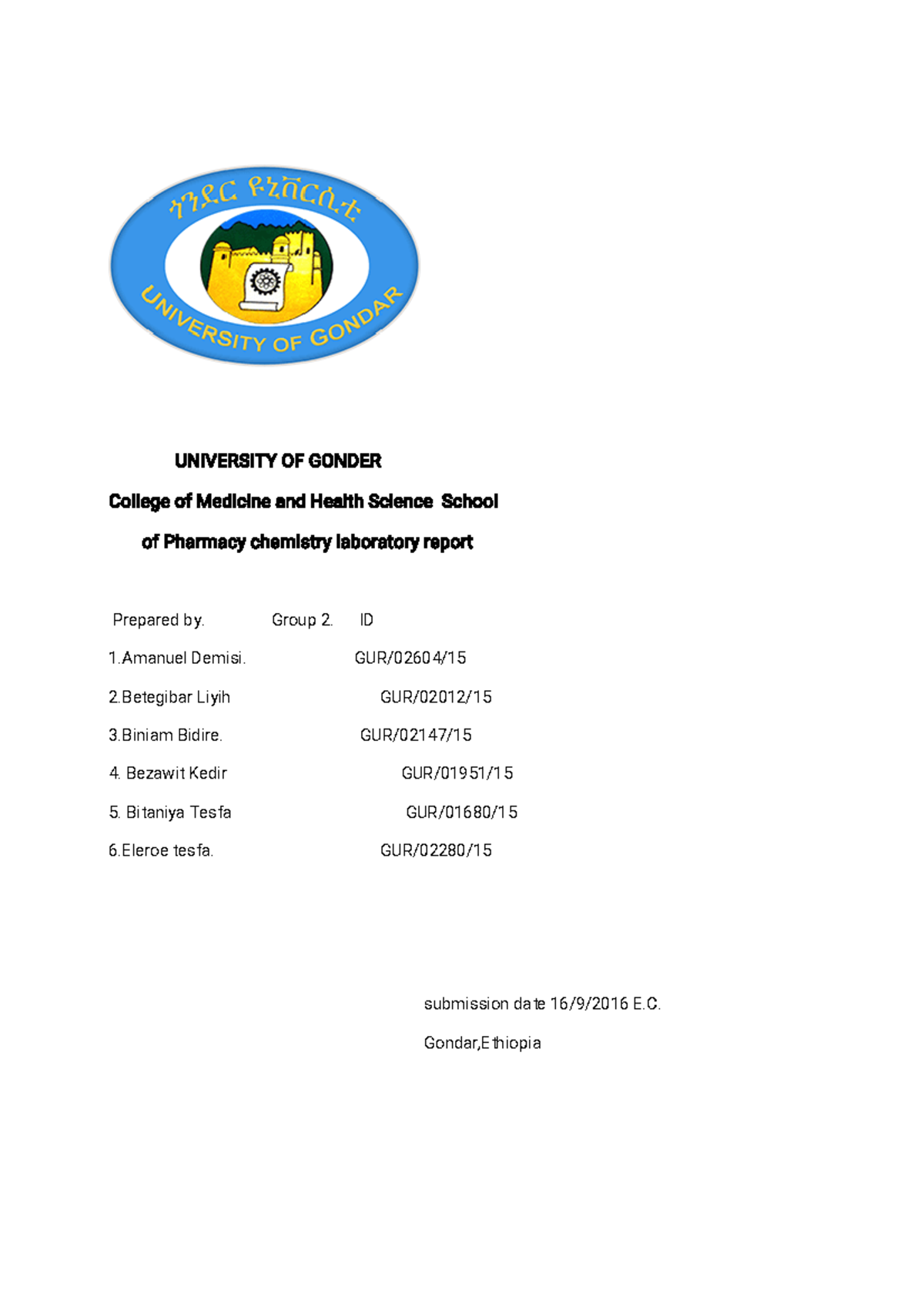 University OF G-WPS Office - anatomy - UNIVERSITY OF GONDER College of ...