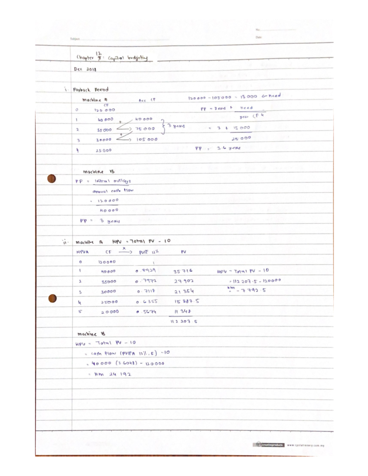 Tutorial Chapter 12 - Fundamentals of Finance - Studocu