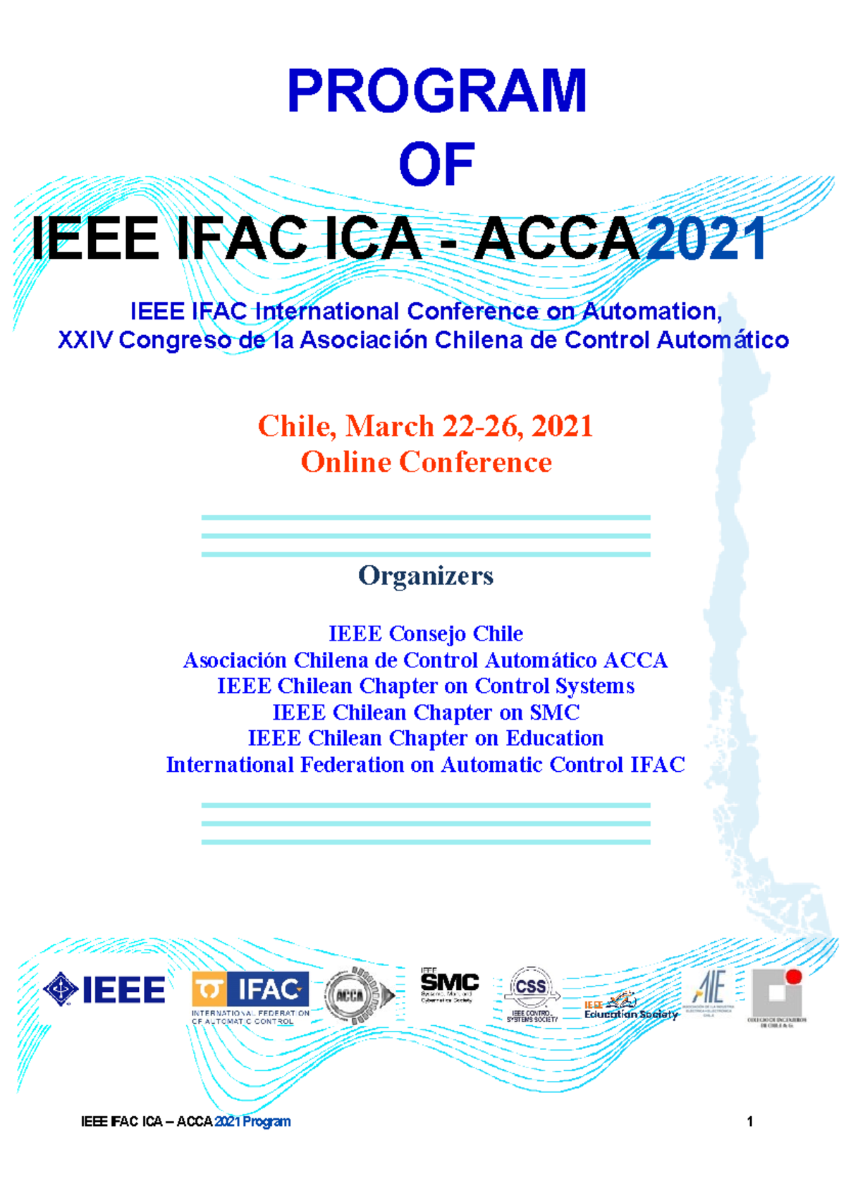 Booklet Program of IEEE IFAC ICA ACCA 2021 V15 - PROGRAM OF IEEE IFAC ICA - ACCA 2021 IEEE IFAC ...