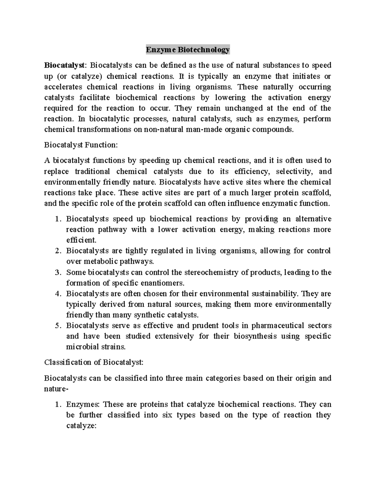 CH-3 Enzyme Biotechnology - Enzyme Biotechnology Biocatalyst ...