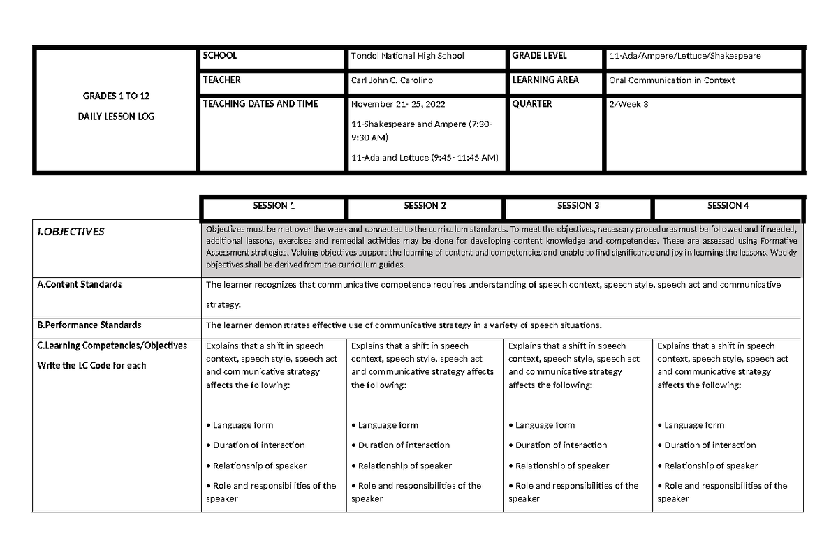 OC Q2 W3 - In this section, you will learn techniques and methods on ...