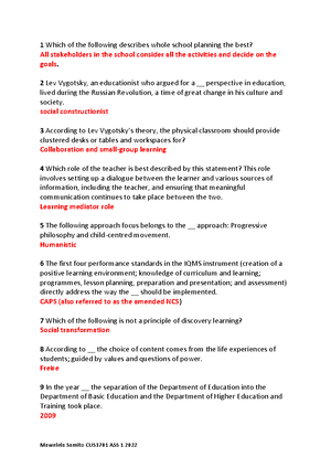 CUC3701 Assignment 2 - CUS3701 - Unisa - Studocu