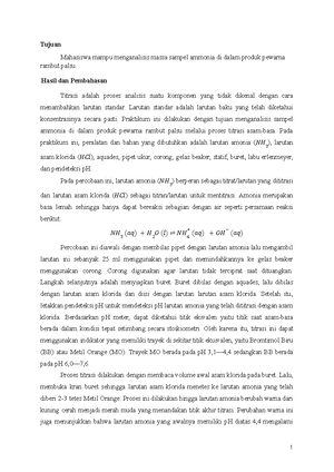 Kimia Analisa - Part 2 Laporan Praktikum Titrasi EDTA Etilen Diamin ...