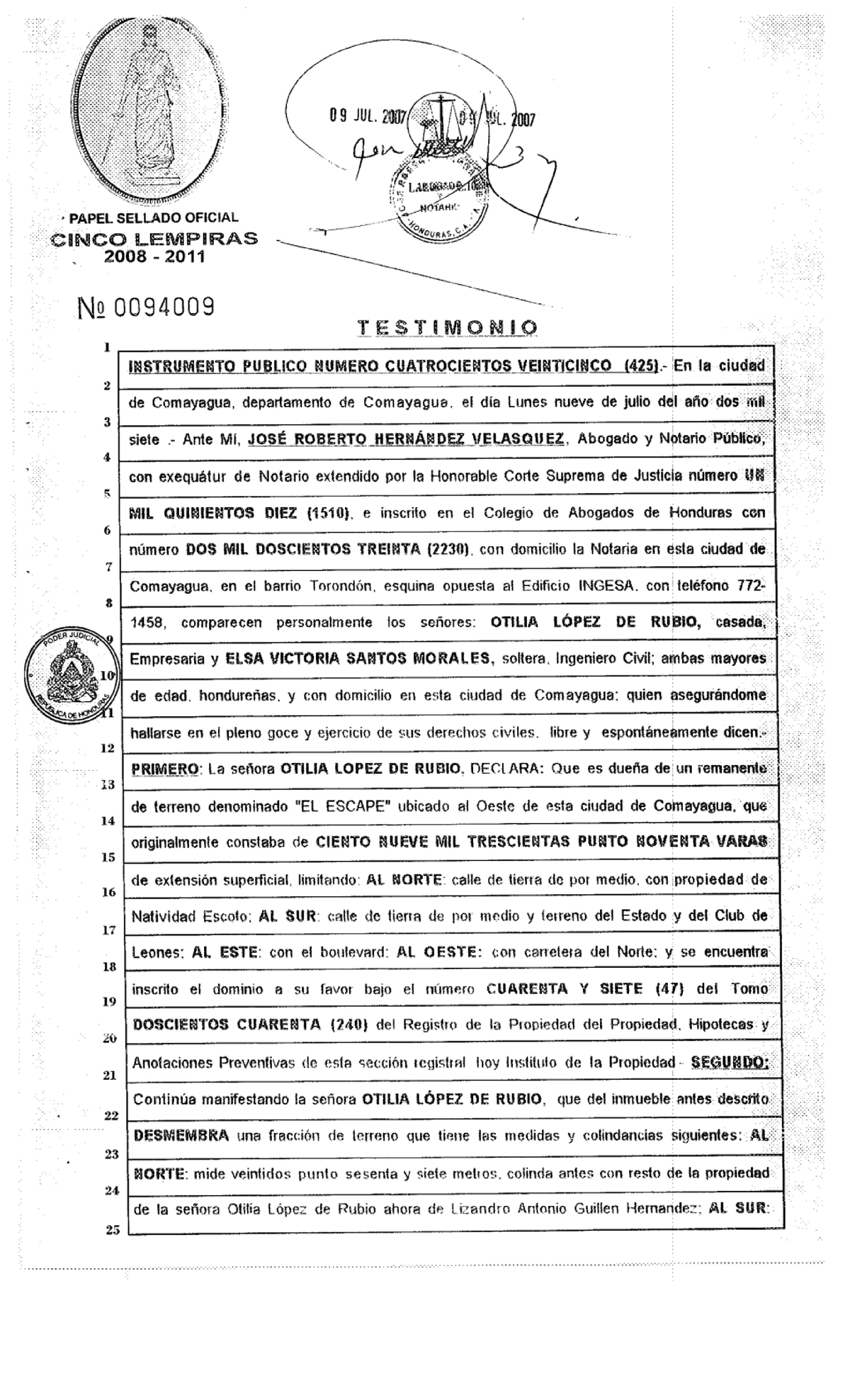 Document-9 - Testimonio - Derecho Notarial II - Studocu