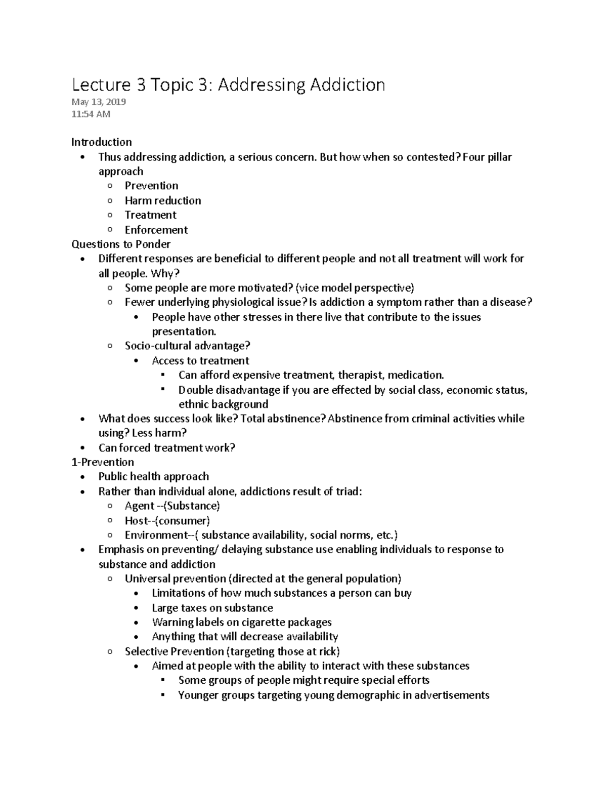 Lecture 3 Topic 3 Addressing Addiction - Lecture 3 Topic 3: Addressing ...