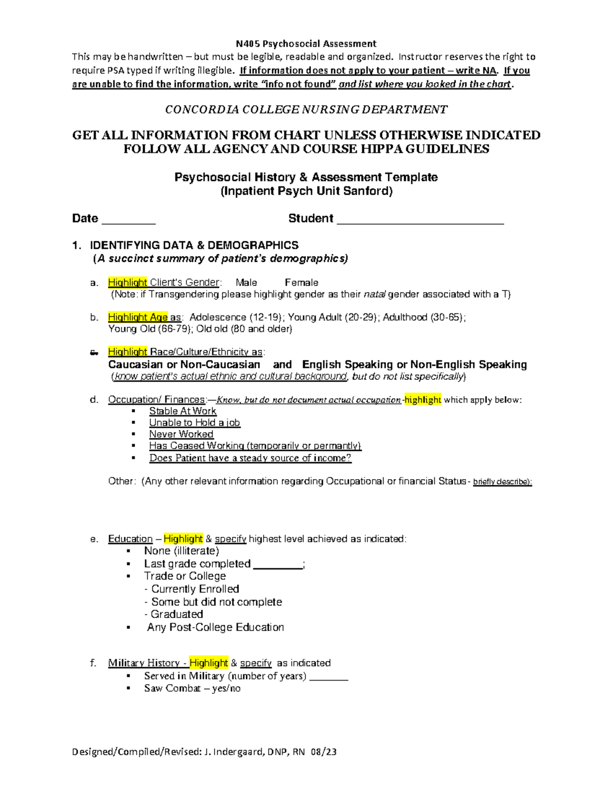 C. PSA Template - research article - This may be handwritten – but must ...