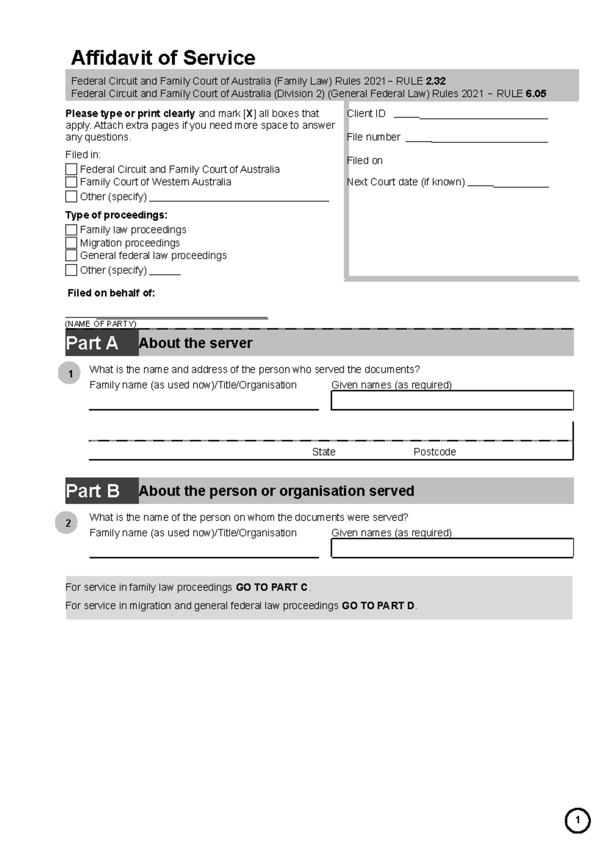 Affidavit Service 0921V2 - Affidavit of Service Federal Circuit and ...