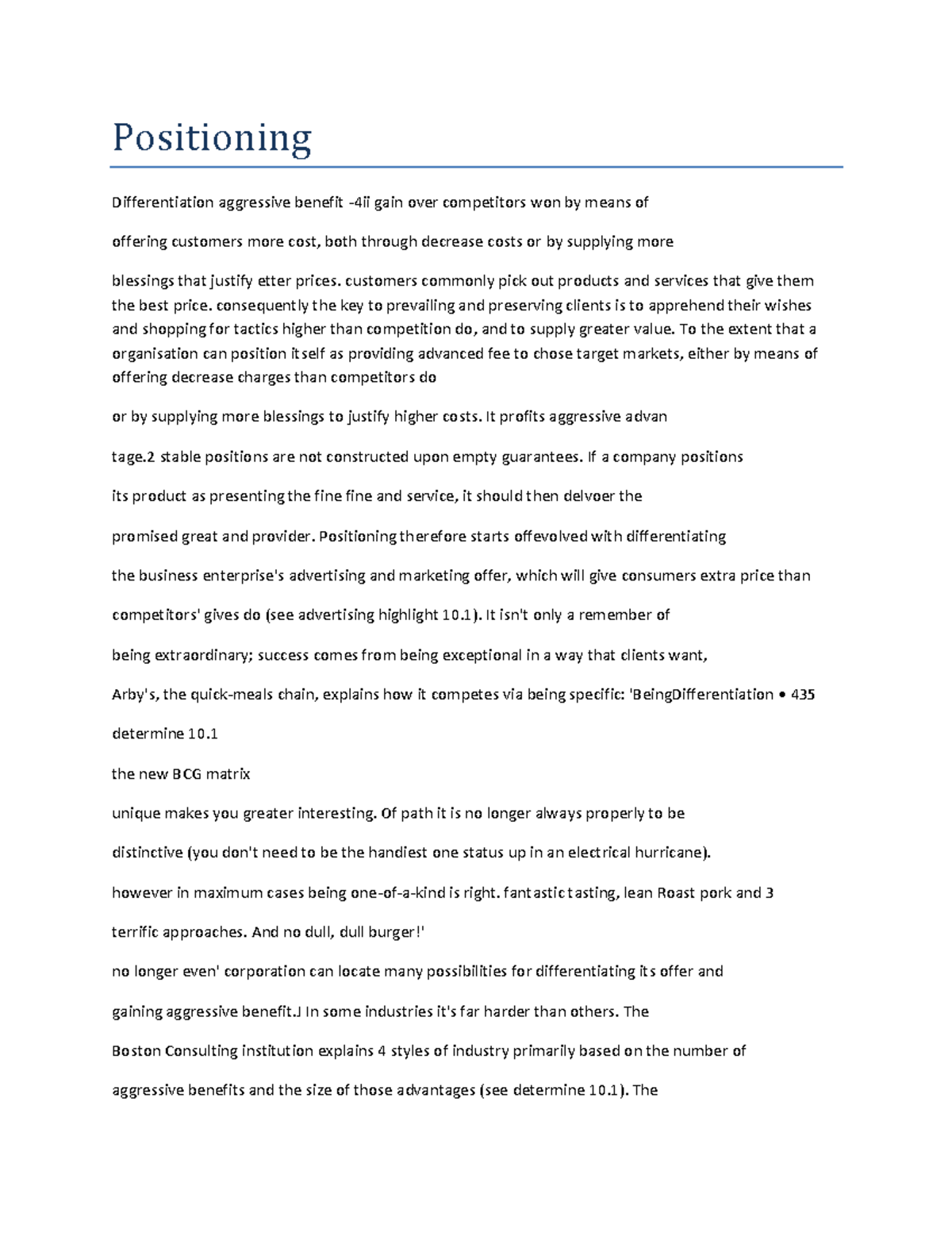 Positioning - my documents will help you ace your exams and achieve ...