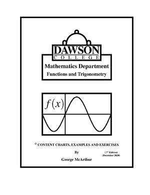 Textbook - DAWSON C O L L E G E Mathematics Department Functions and ...