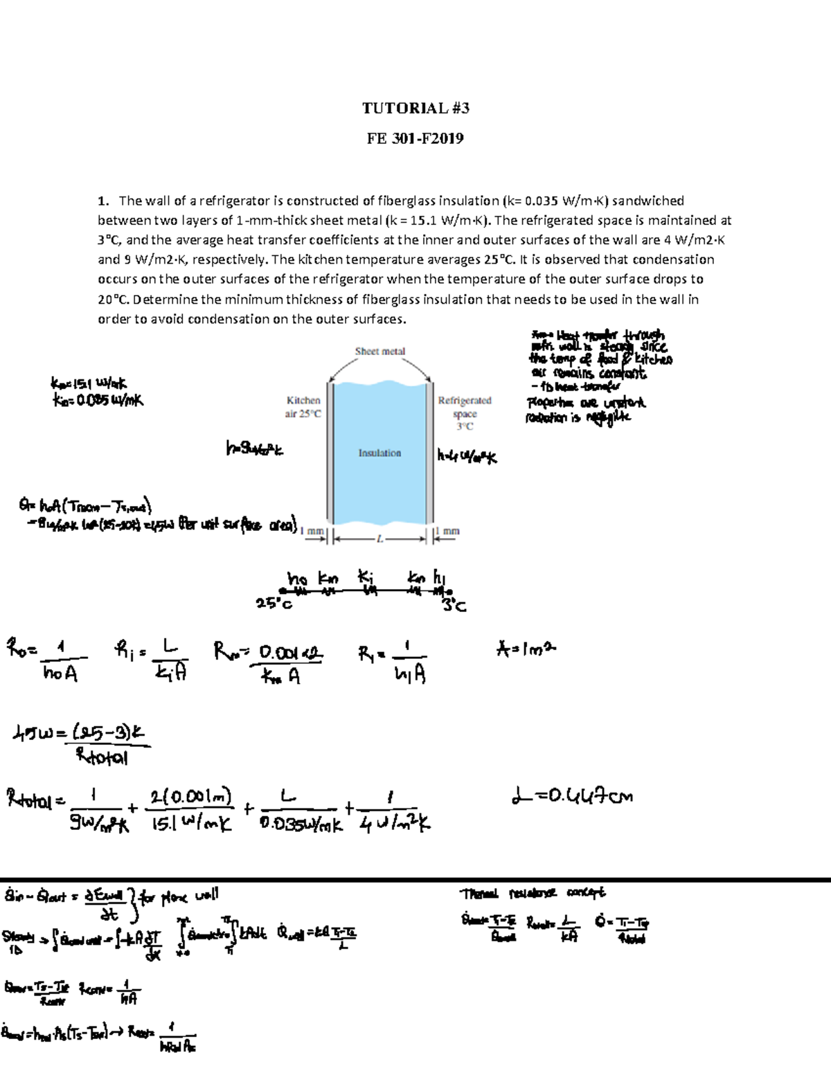 Tutoria#3-F2019 - Heat and Mass Transfer: Fundamentals and Applications ...