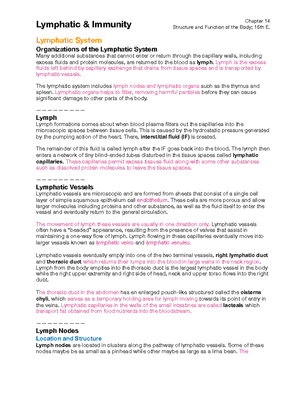 Lymphatic System & Immune System - Lymphatic & Immunity Structure and ...
